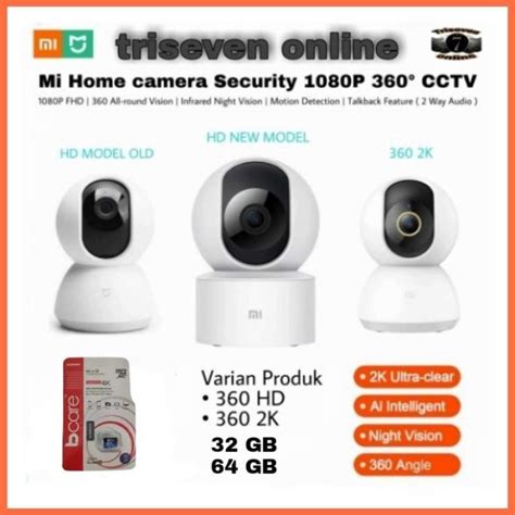 Jual Xiaomi Camera 360 2k 1080p Xiaomi Cctv Mi Home Scurity Camera 360 Memory 64gb Di Seller