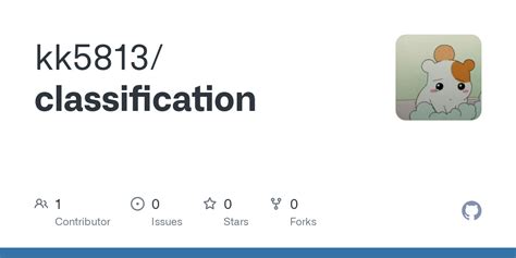 Github Kk5813classification