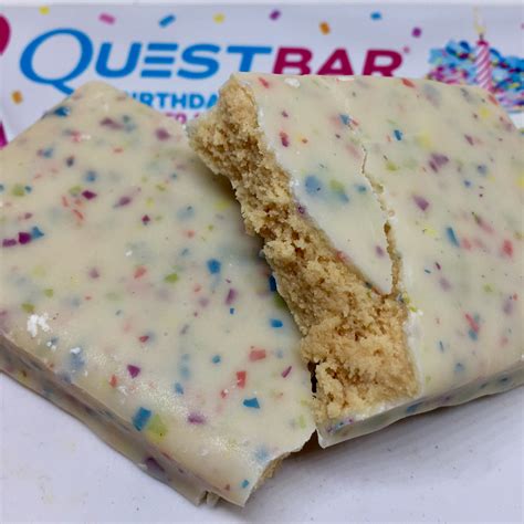 Review Quest Birthday Cake Coated Protein Bar Seans Skillet