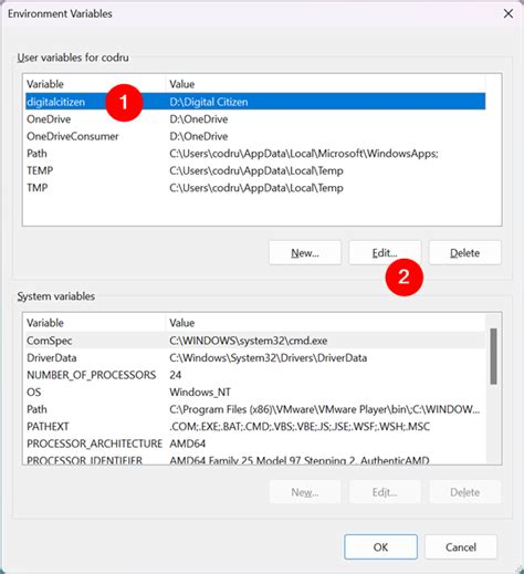 How To Edit Clear And Delete Environment Variables In Windows Digital Citizen