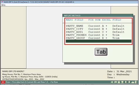 How To Import Ledger Master From Excel In Marg Software