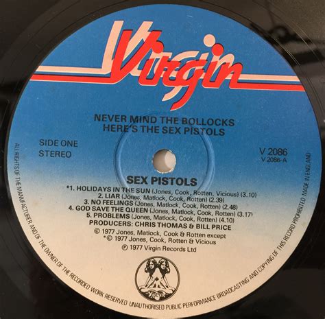 Lot 180 Sex Pistols 7 Collection Plus Nmtb Lp