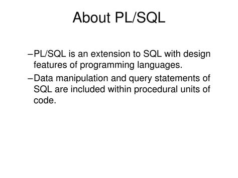 ppt about pl sql powerpoint presentation free download id 6087693