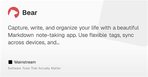 Bear Markdown Notes Youll Love To Write Mainstream