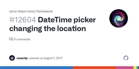 DateTime Picker Changing The Location Issue Ionic Team Ionic Framework GitHub