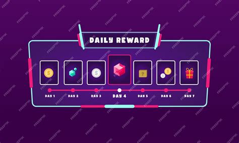 Premium Vector Daily Reward Game Ui Elments