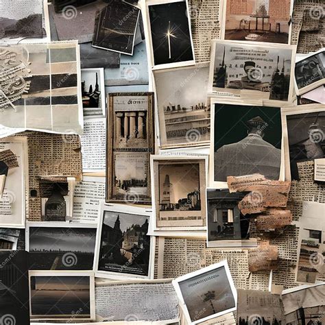 A Collage Of Torn Magazine Pages Vintage Photographs And Handwritten