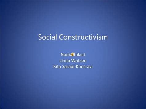 Social Constructivism With Voice Over Ppt Free Download