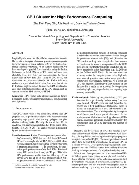 Gpu Cluster Download Free Pdf Shader Computer Cluster
