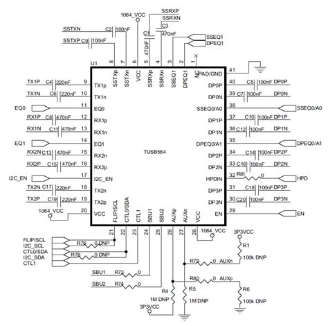 TUSB564RNQEVM USB Type C VESA DisplayPort Alternate Mode Redriving Switch