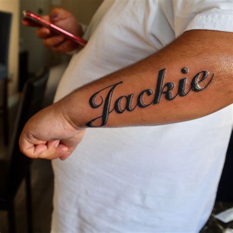Jackie Name Tattoos Jerry Nelson I Got 6 New Tattoos At Lucky Vans