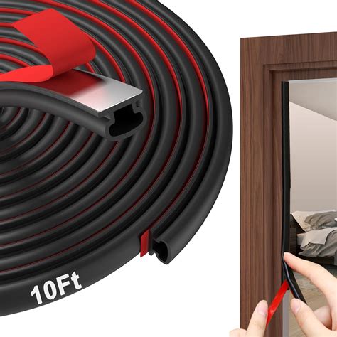 Alophoty Weather Stripping Door Seal 10 Ft Self Adhesive Tpe Rubber