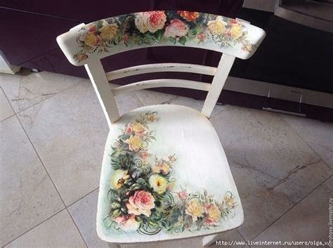 Одноклассники Окраска мебели Старые стулья Раскрашенная вручную мебель