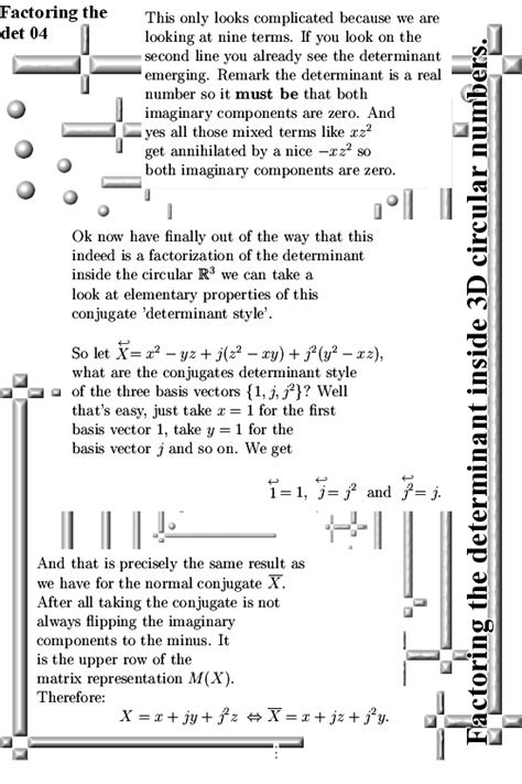 Factorization Of The Determinant Inside The Space Of 3d Circular Numbers Aka The Conjugate