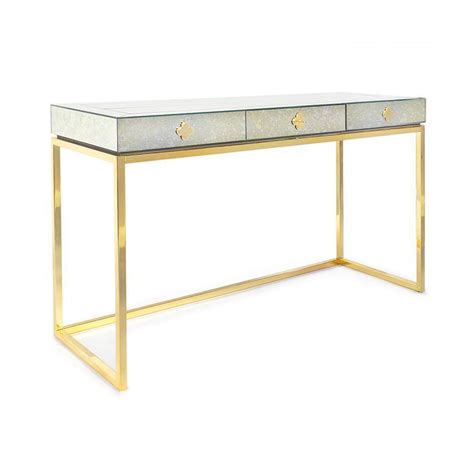 Delphi Antique Mirror Brass Console Avant Garde Furniture