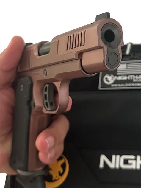 Nighthawk Custom Delegate Rose Gold 9mm 2 Grips Tee Gun Vault