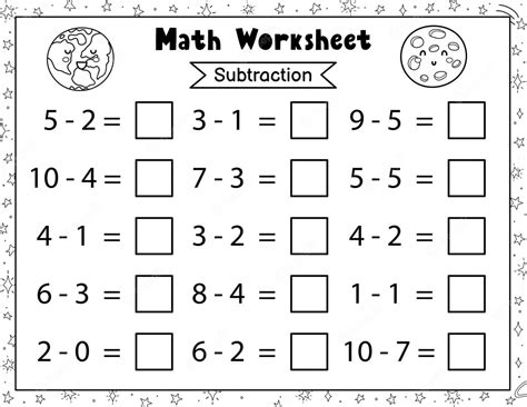 Multi Digit Subtraction Worksheet Printable Pdf Template