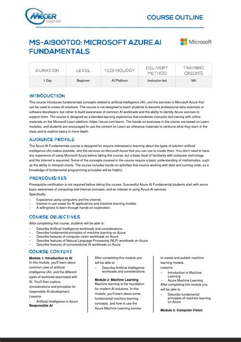 Microsoft Azure Ai Fundamentals Introduction To Ai Workloads And Services