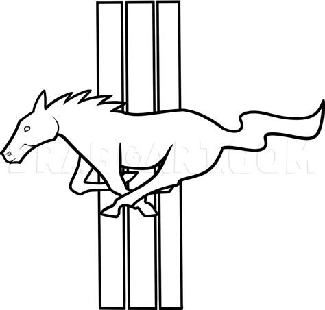 How To Draw The Mustang Logo