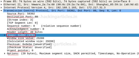 Analysing Tcp Headers Using Wireshark