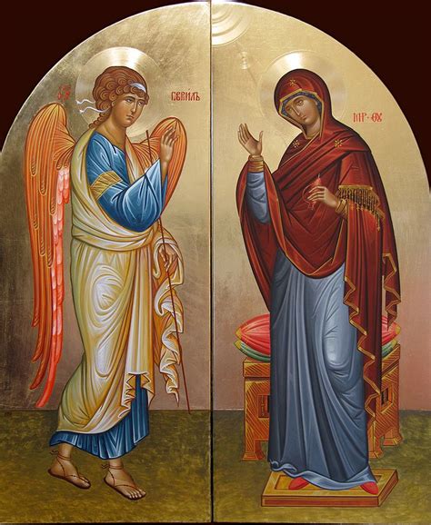 Annunciation Of Mary Virgin Mary And Gabriel Annunciation Icon San