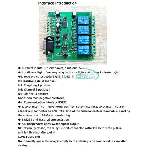 DC 7V 24V Modbus RTU 4Channel Relay Switch Module Ubuy India