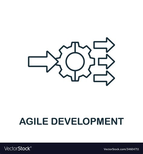 Agile Development Line Icon Simple Element From Vector Image