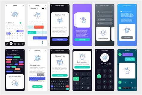 手机gui模板线框ui套件 Aieps 云瑞设计