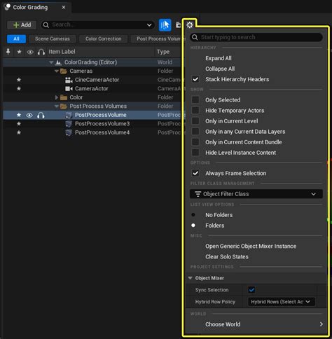 Color Grading Panel In Unreal Engine Unreal Engine 56 Documentation Epic Developer Community