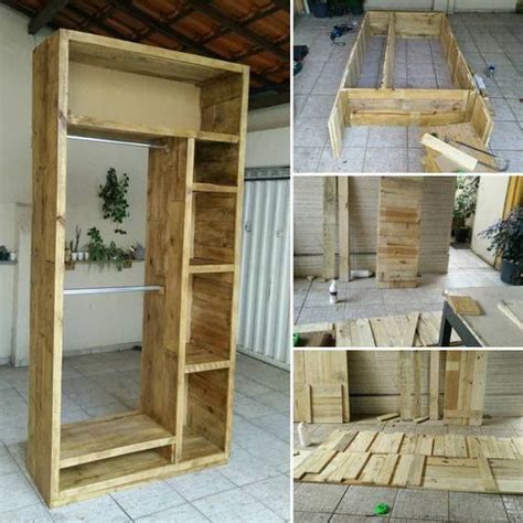 Wooden Closet Ideas 👌👌 Wooden Closet Pallet Wardrobe Pallet Diy
