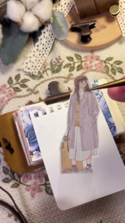 보라꽃 소녀 1분다꾸 콜라주 빈티지다꾸 Scrapbooking Journaling Collage Youtube