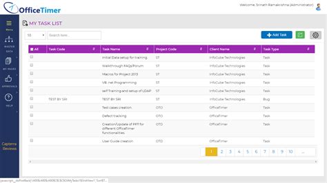 Task Setup OfficeTimer