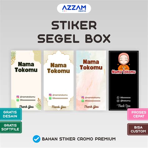 Jual Stiker Segel Stiker Segel Box Stiker Seal Stiker Sticker Stiker Custom Sticker