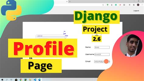 Create A User Profile Page In Django Django Profile Page Login
