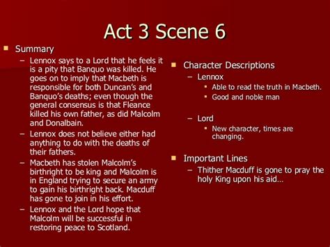 Macbeth Act 3 Notes