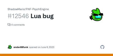 Lua Bug · Issue 12546 · Shadowmariofnf Psychengine · Github
