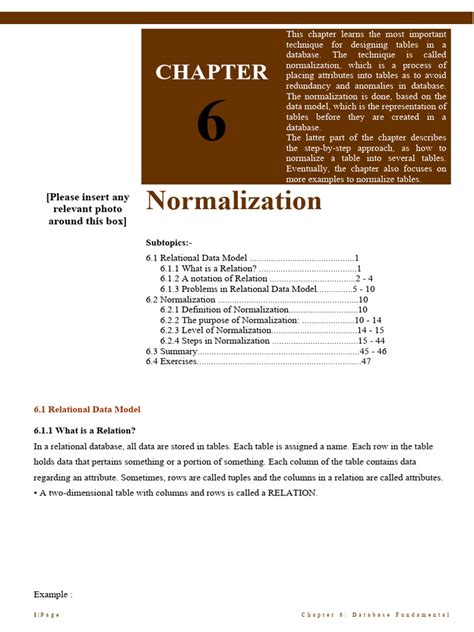 Edi 104 Chapter 6 Pdf Relational Model Relational Database