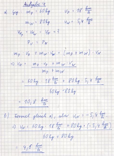 Physik 10/Arbeitsblatt Impuls - Lösungen – RMG-Wiki