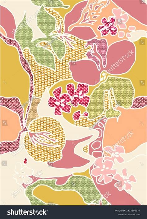 Abstract Flower Seamless Pattern Traditional Flower Stock Illustration Shutterstock