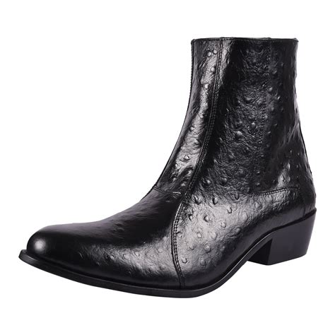 Jazzy Jackman Leather Print Ankle Length Boots Libertyzeno