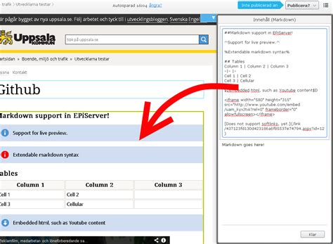 Github Uppsalakommunepimarkdown Markdown Editor For Episerver