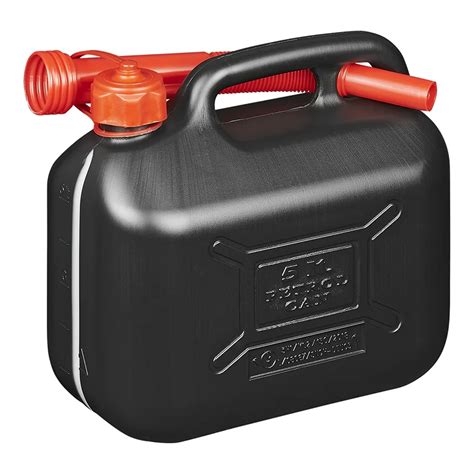 Fuel Can 5l Plastic Black Un Approved Pat Europe