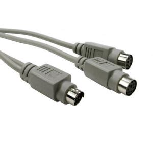 Cm Pin PC KEYBOARD MOUSE Y SPLITTER PS ADAPTER CABLE MALE TO FEMALE EBay