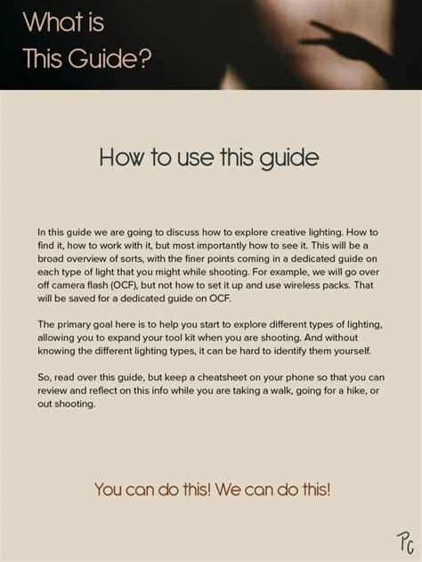 Free Intro Guide To Creative Lighting Our Photo Club