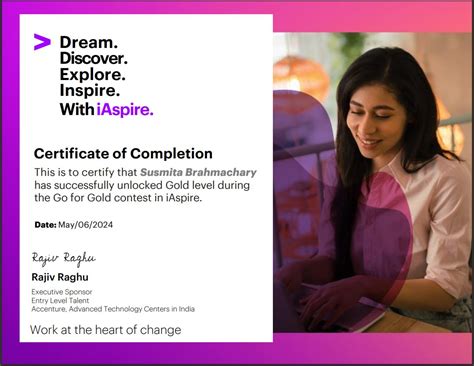 Susmita Brahmachary On Linkedin Goforgold Iaspire Accenture
