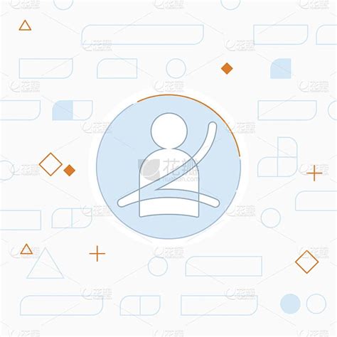 安全带系紧提醒矢量hmi仪表盘平图标素材 花瓣网