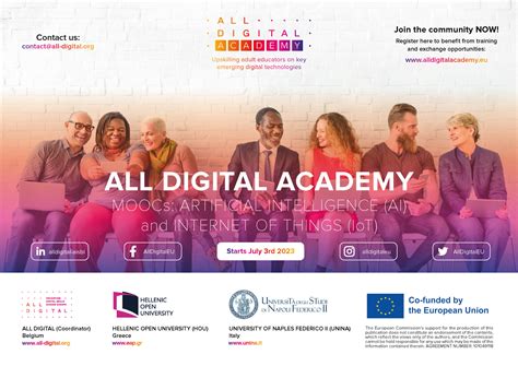 ALL DIGITAL ACADEMY Free MOOCs For Adult Trainers On AI And IoT All Digital