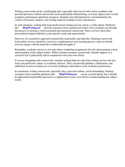 Failed Uni Coursework Pdf