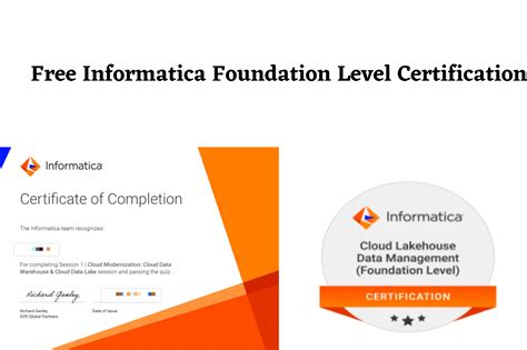 Free Informatica Foundation Level Certification Cyberrubik