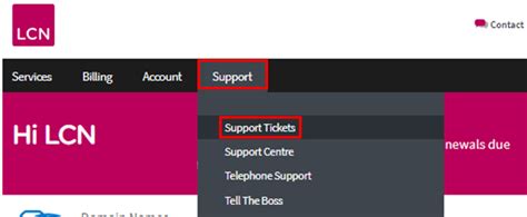 How To Open A Support Enquiry Customer Support Guides Lcn